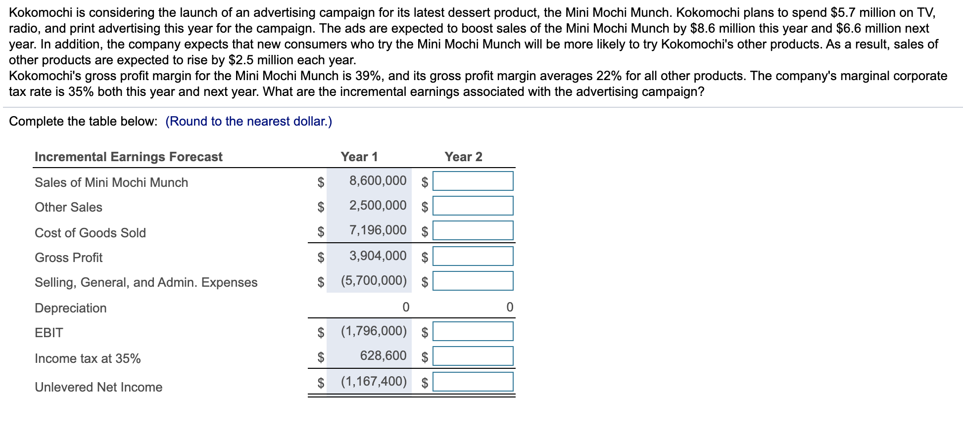 Solved Kokomochi is considering the launch of an advertising | Chegg.com
