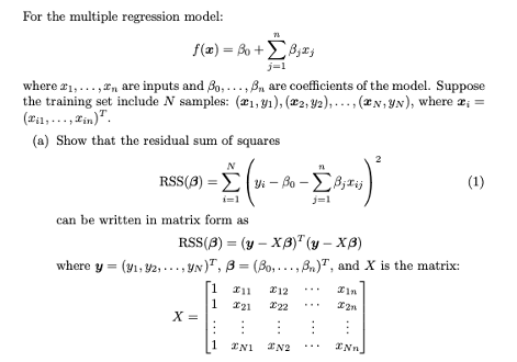 Solved For the multiple regression | Chegg.com