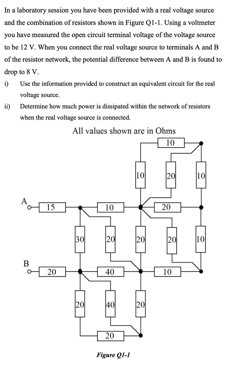 Solved In a laboratory session you have been provided with a | Chegg.com
