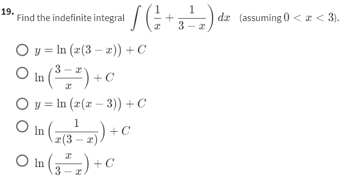 Solved Find the indefinite integral | Chegg.com