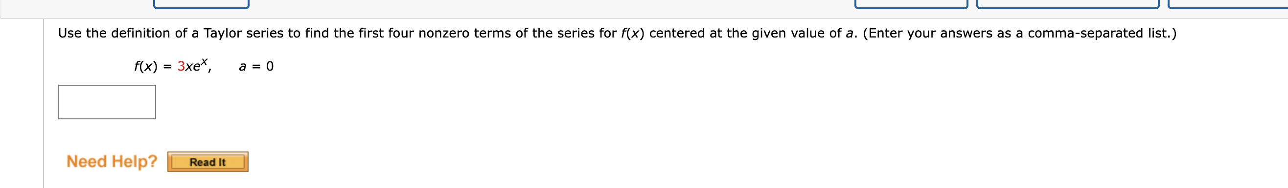 Solved f(x)=3xex,a=0 | Chegg.com