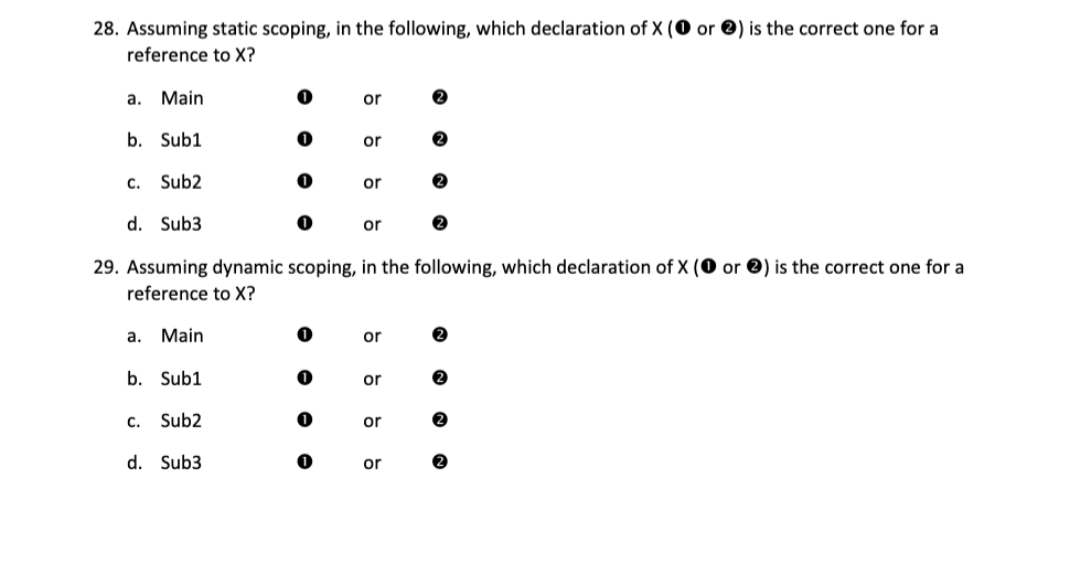 Solved Scoping Consider The Following Ada Skeletal Program