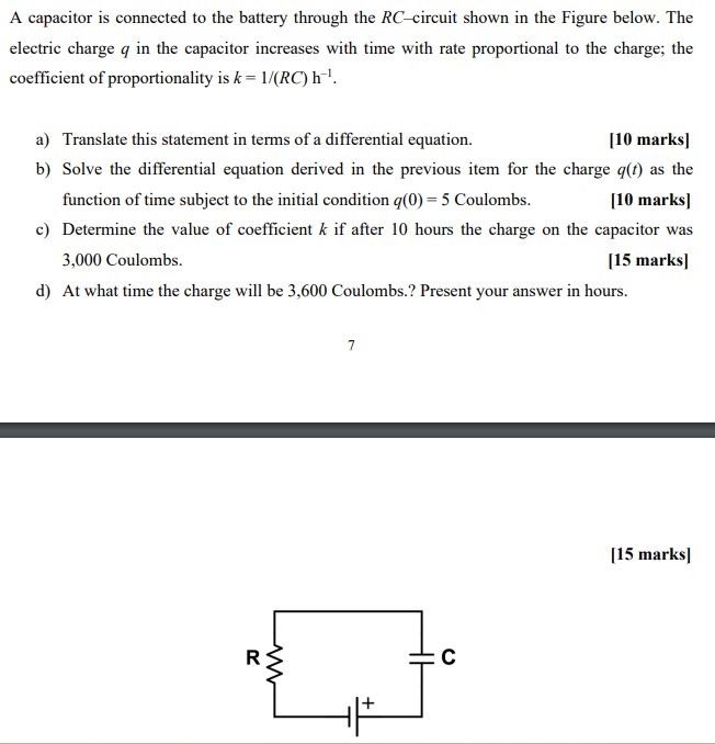 Solved A capacitor is connected to the battery through the | Chegg.com