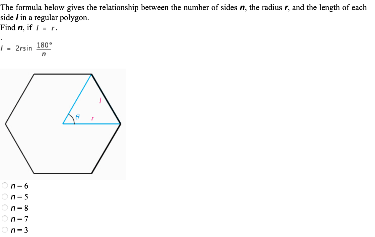 Solved The formula below gives the relationship between the | Chegg.com
