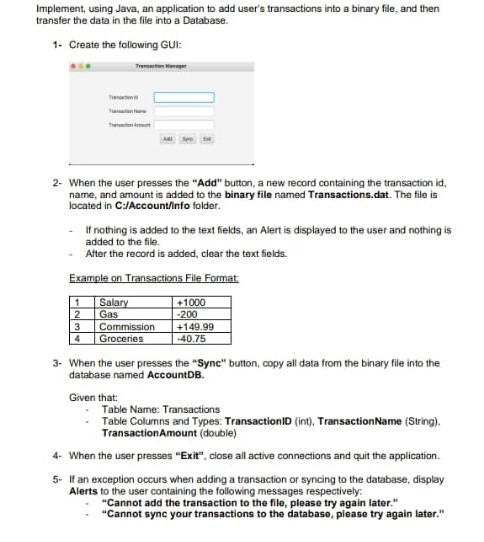 Solved Kindly i need to create this app using Java. it is | Chegg.com