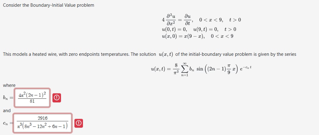 Solved Consider the Boundary-Initial Value | Chegg.com