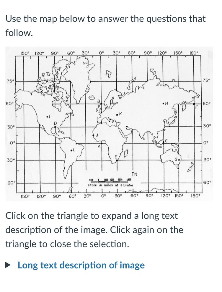 Solved Use the map below to answer the questions that | Chegg.com