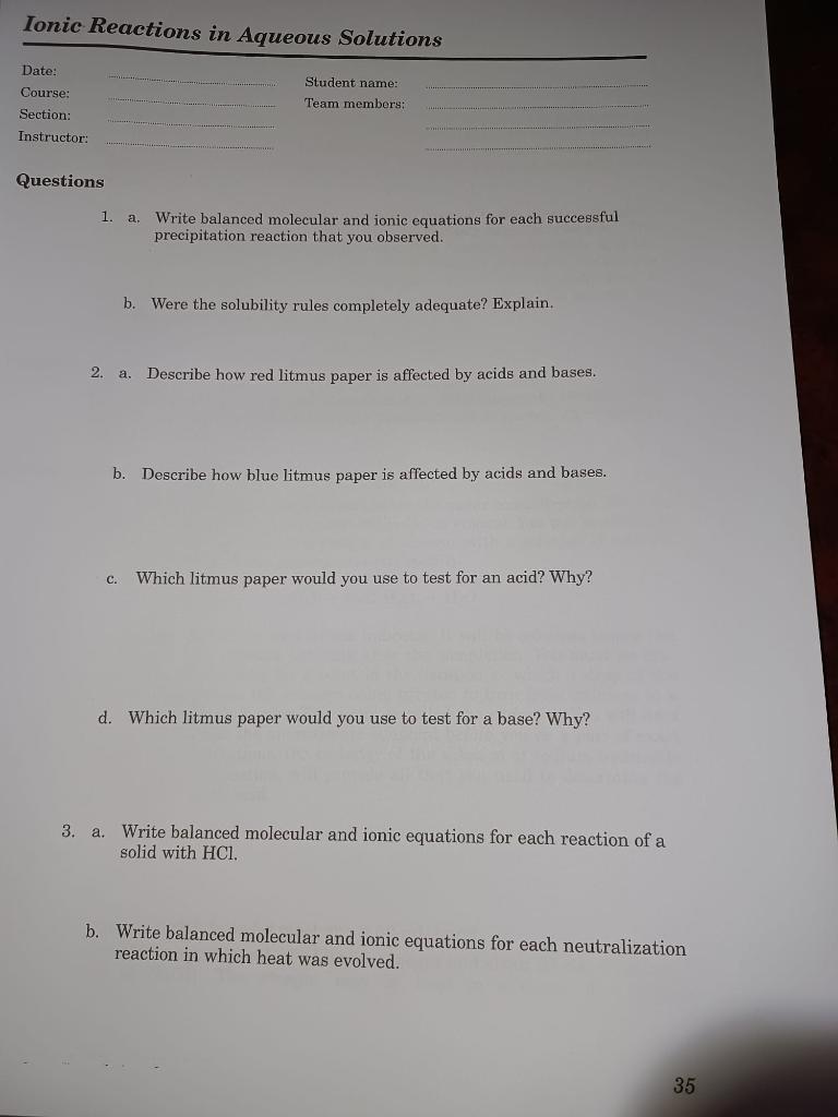 Solved Results 9 Mb 1. Testing the solubility rules NaBr | Chegg.com