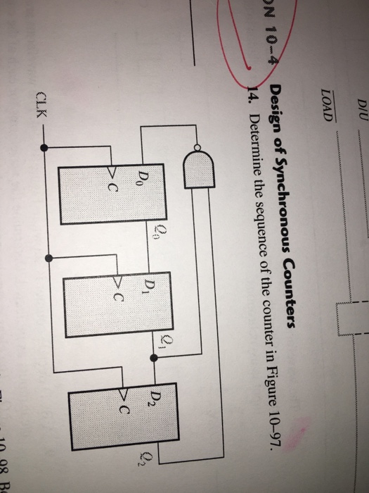 Solved Determine the sequence of the counter in Figure | Chegg.com