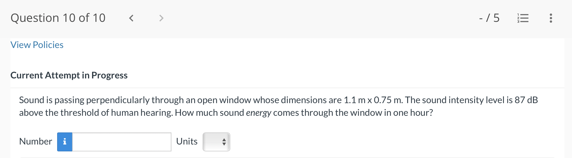Solved View PoliciesCurrent Attempt in ProgressSound is | Chegg.com