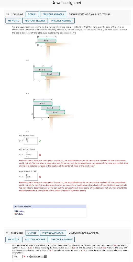 Solved webassign.net 10. [1/3 points) DETAILS PREVIOUS | Chegg.com