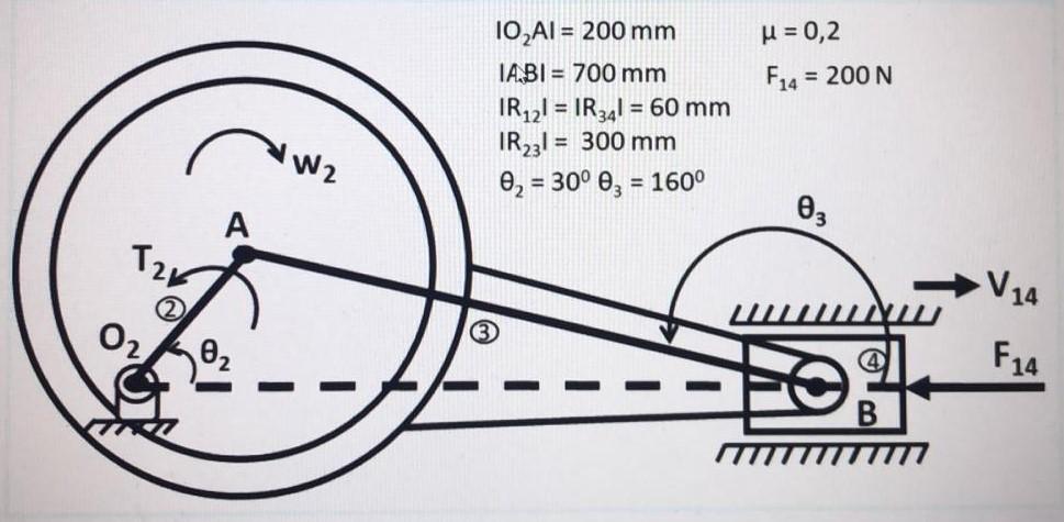 Solved a) Calculate the input torque T2 by taking into | Chegg.com