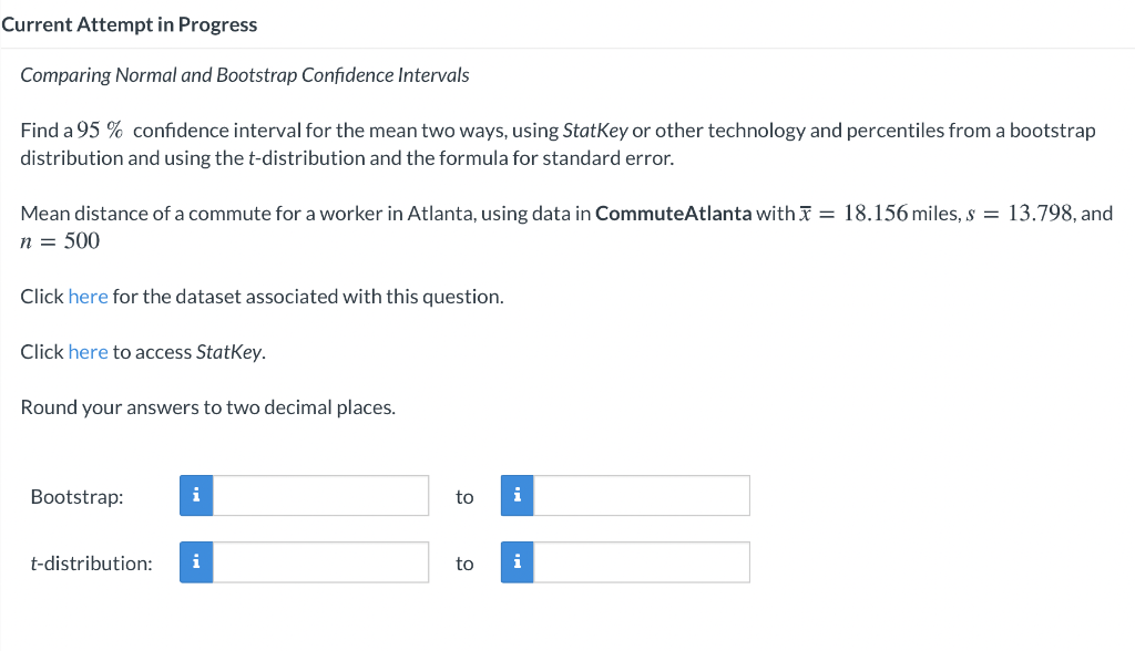 Solved Current Attempt in Progress Comparing Normal and | Chegg.com