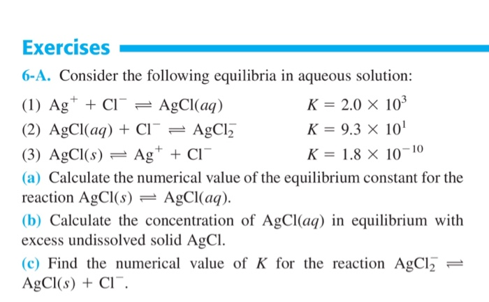 Solved Exercises 6-A. Consider the following equilibria in | Chegg.com