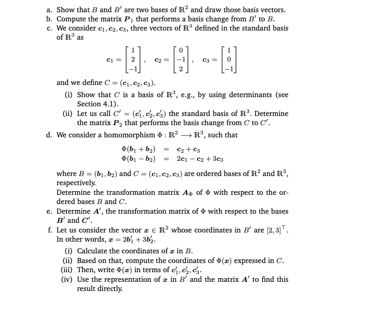 Solved 2.20 Let us consider b1,b2, 61, 6, 4 vectors of R2 | Chegg.com