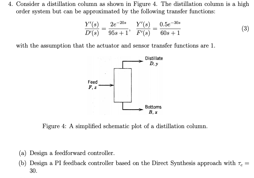 Solved 4. Consider a distillation column as shown in Figure | Chegg.com