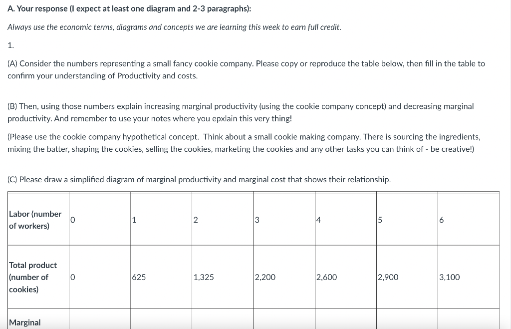 A. Your response (I expect at least one diagram and | Chegg.com