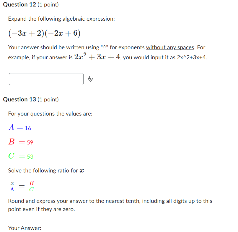 Solved Expand the following algebraic expression: | Chegg.com