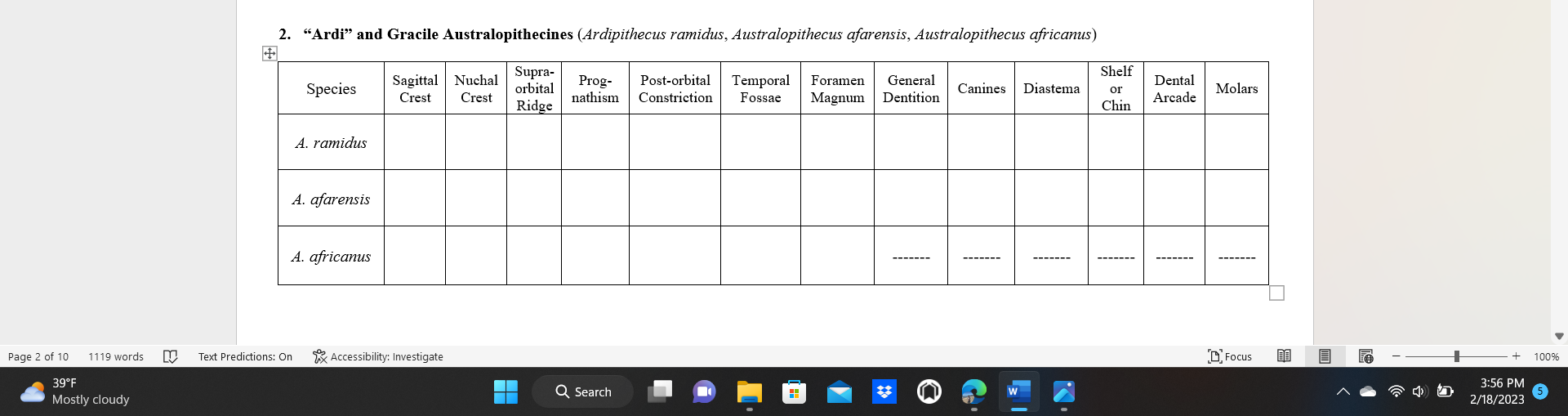 Score each trait using the measures below. Traits | Chegg.com