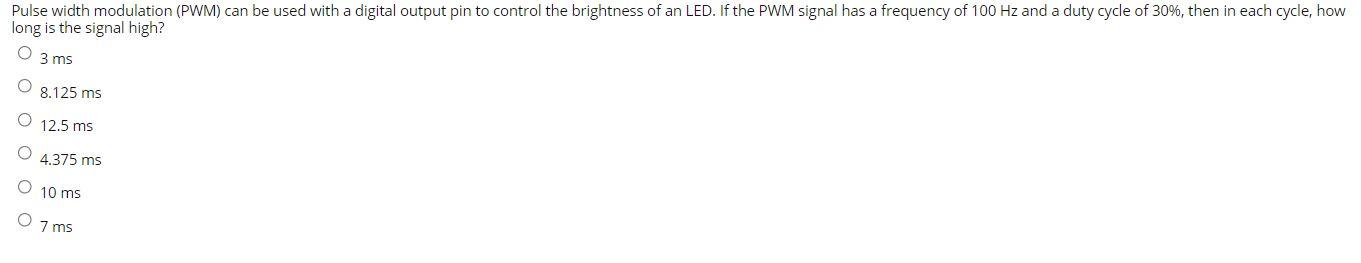 Solved Pulse width modulation (PWM) can be used with a | Chegg.com