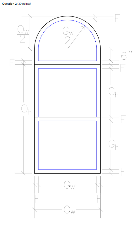 Please note the image of the double hung window with | Chegg.com