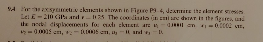 Solved 9.4 For the axisymmetric elements shown in Figure | Chegg.com