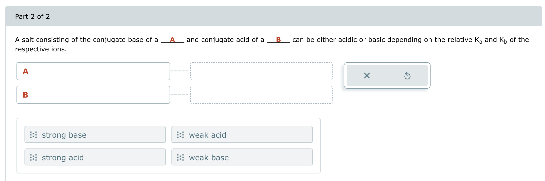 Part 1 of 2 Match the labels in the following | Chegg.com