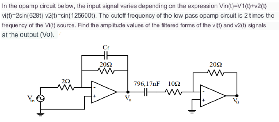 Solved In the opamp circuit below, the input signal varies | Chegg.com