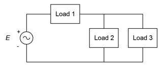 Solved E is 120 V. Load 1 is 1 kW resistive, load 2 is 400 W | Chegg.com
