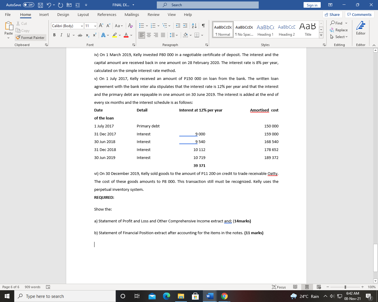 AutoSave Off FINAL EX... Search Sign in File Home | Chegg.com