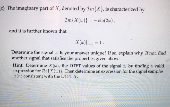 Solved HW4.3 Consider a causal, discrete-time signal z Z - R | Chegg.com