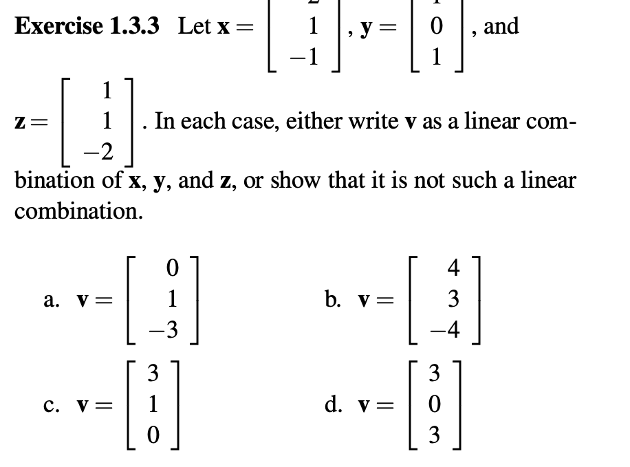 Solved In each of the following, find all values of a for | Chegg.com
