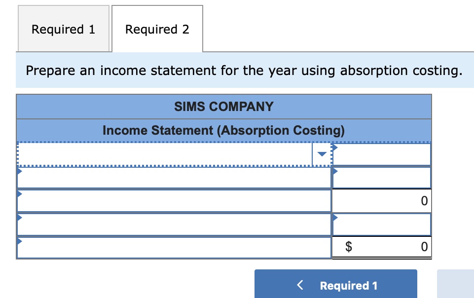 Solved Sims Company began operations on January 1 . Its cost | Chegg.com