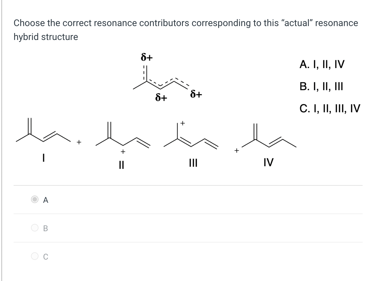 Solved Choose the correct resonance contributors | Chegg.com