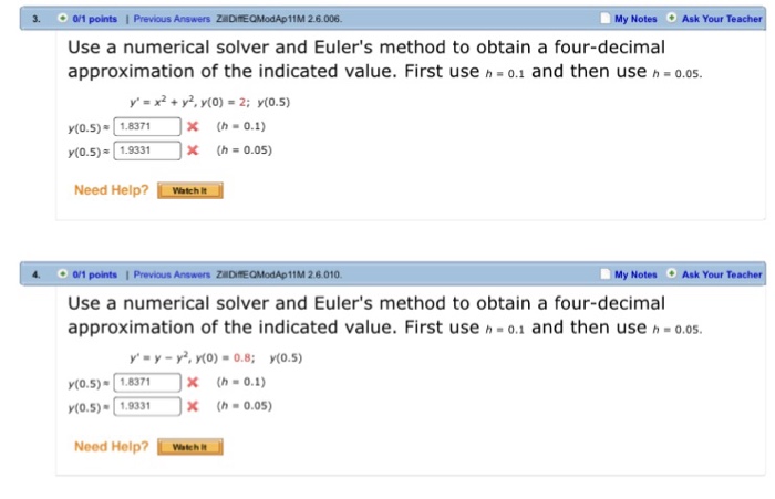 Solved 0/1 points Previous Answers ZaDEQModAp 11M 26.006. | Chegg.com