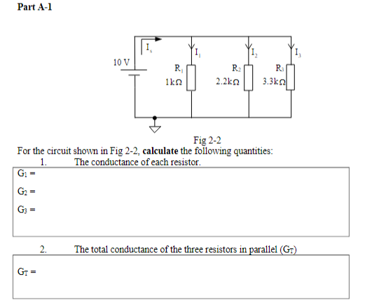 Solved For the circuit shown in Fig 2-2, calculate the | Chegg.com