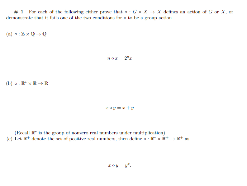 Solved #1 For each of the following cither prove that o : Gx | Chegg.com