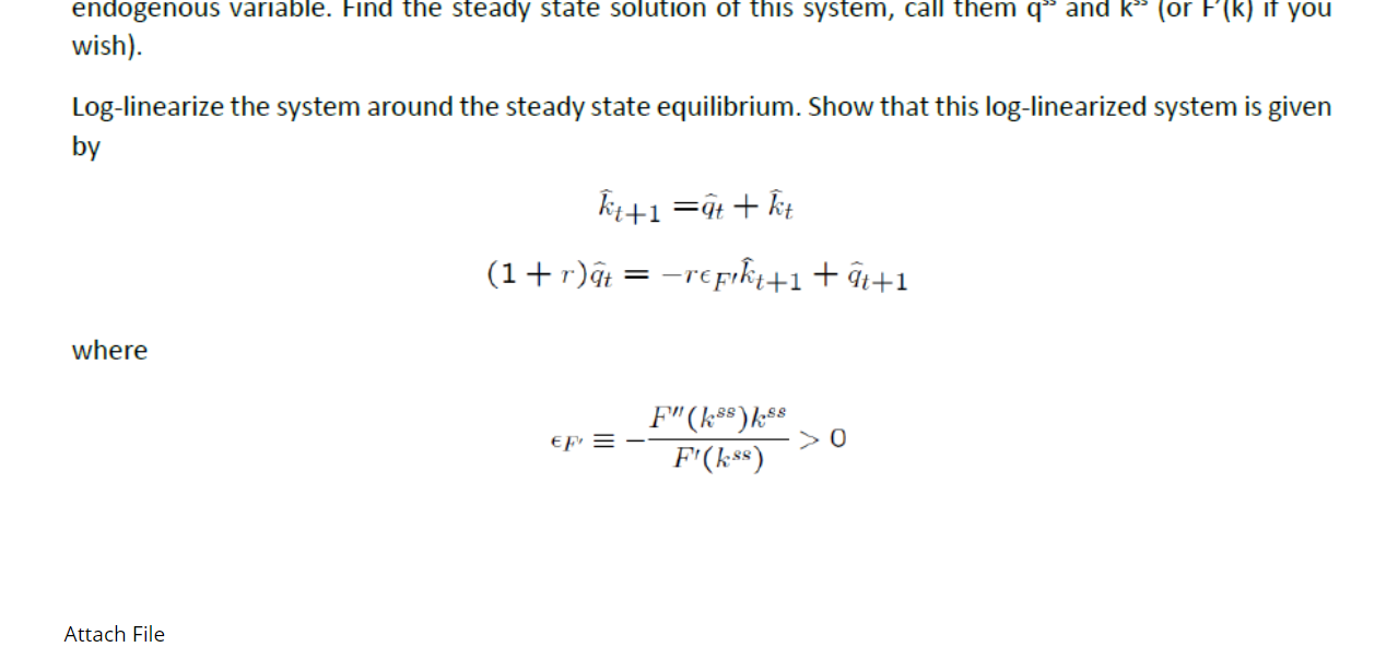 Solved 1. Read all the handouts on log-linearization posted | Chegg.com