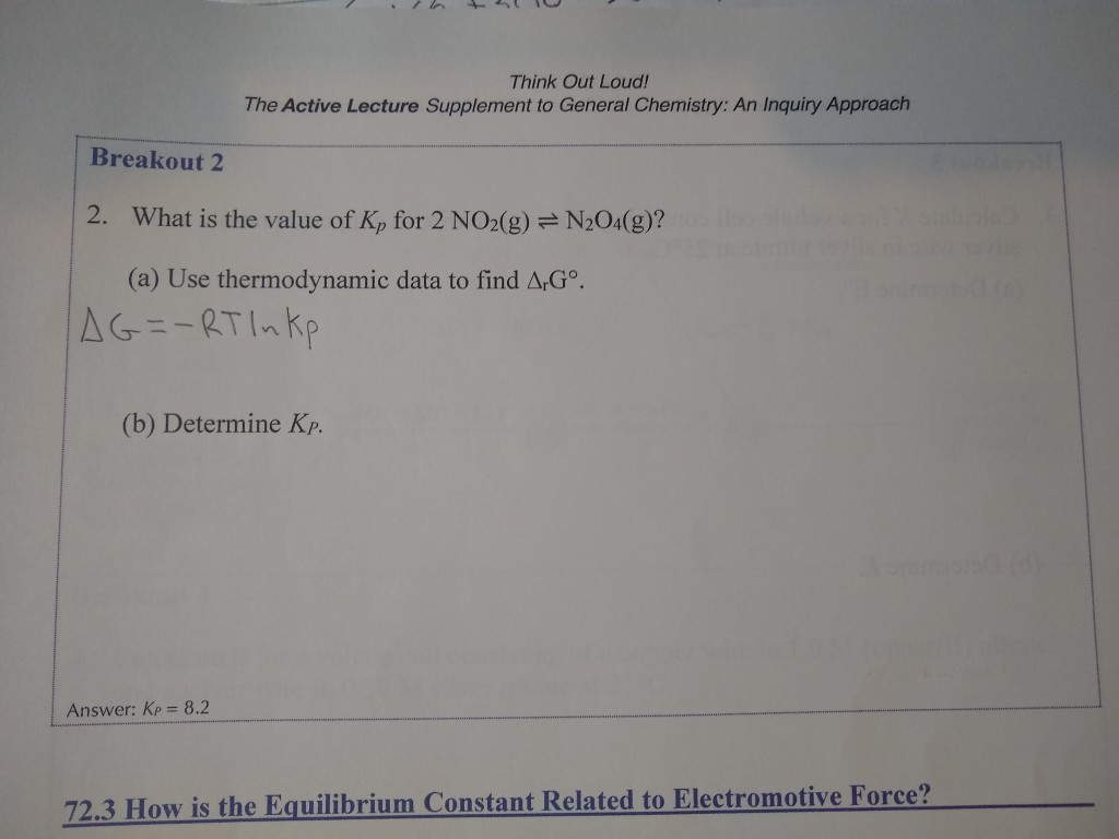 Solved Think Out Loud! The Active Lecture Supplement to | Chegg.com