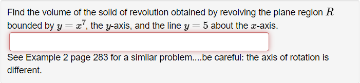 Solved Find the volume of the solid of revolution obtained | Chegg.com