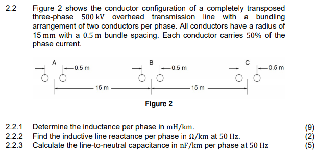 Solved 2.2 Figure 2 shows the conductor configuration of a | Chegg.com