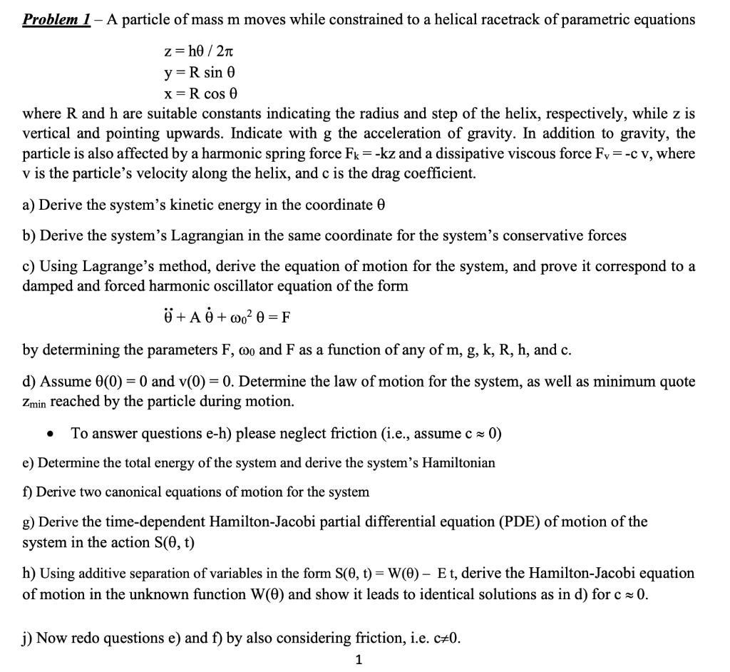 Solved z=hθ/2πy=Rsinθx=Rcosθ where R and h are suitable | Chegg.com