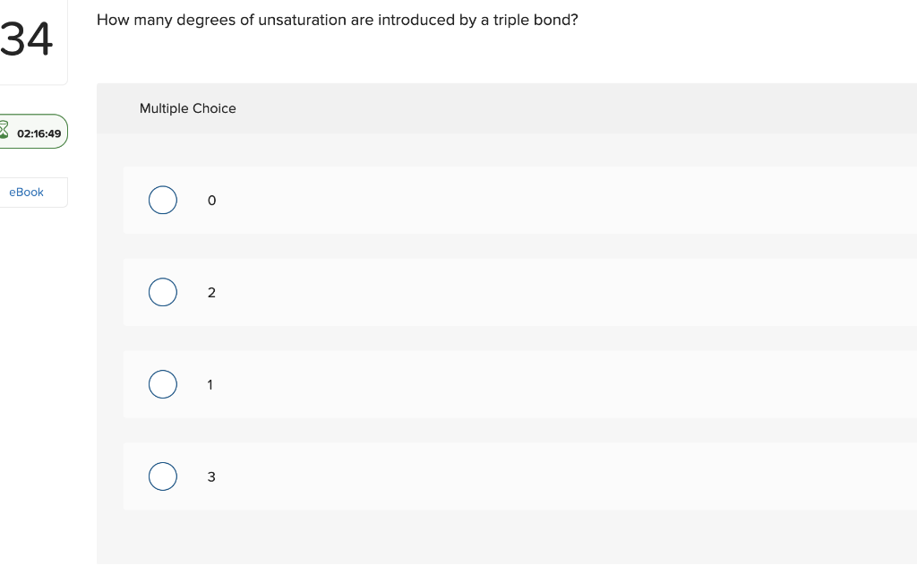 Solved How many degrees of unsaturation are introduced by a | Chegg.com
