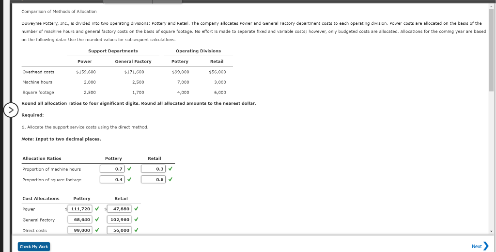 Solved on the following data: Use the rounded values for | Chegg.com