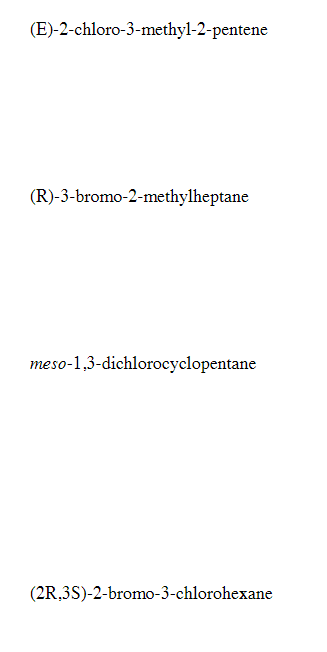Solved (E)-2-chloro-3-methyl-2-pentene | Chegg.com