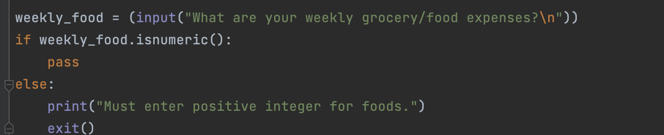 Solved #Definition salary = int(salary) monthly_rent = | Chegg.com