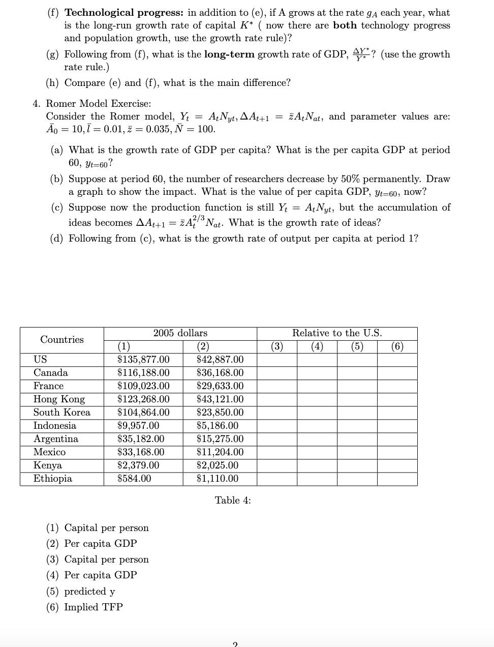 Solved 1. Computing growth rates: Suppose xt=(1.04)t and | Chegg.com