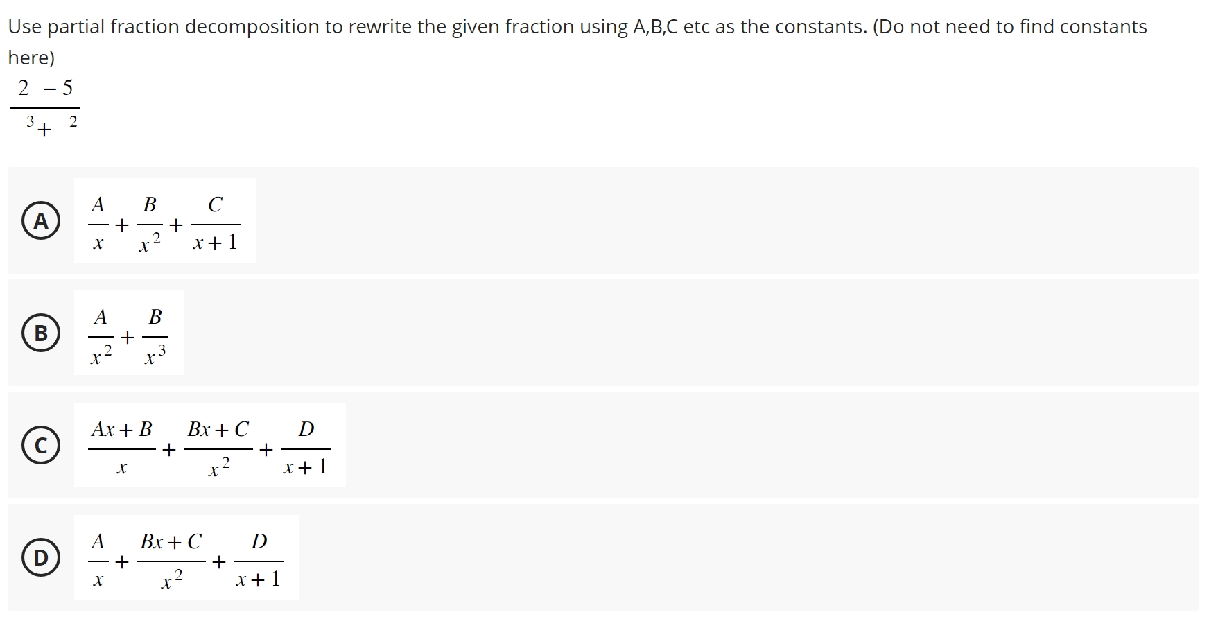 Use partial fraction decomposition to rewrite the | Chegg.com