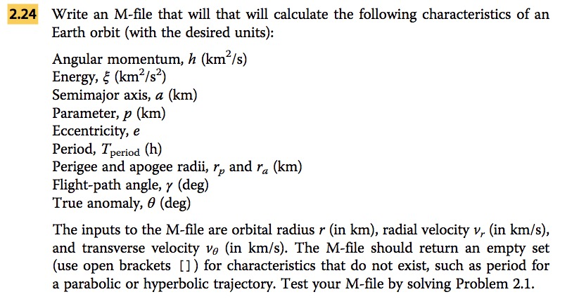 Solved 2.24 Write an M-file that will that will calculate | Chegg.com