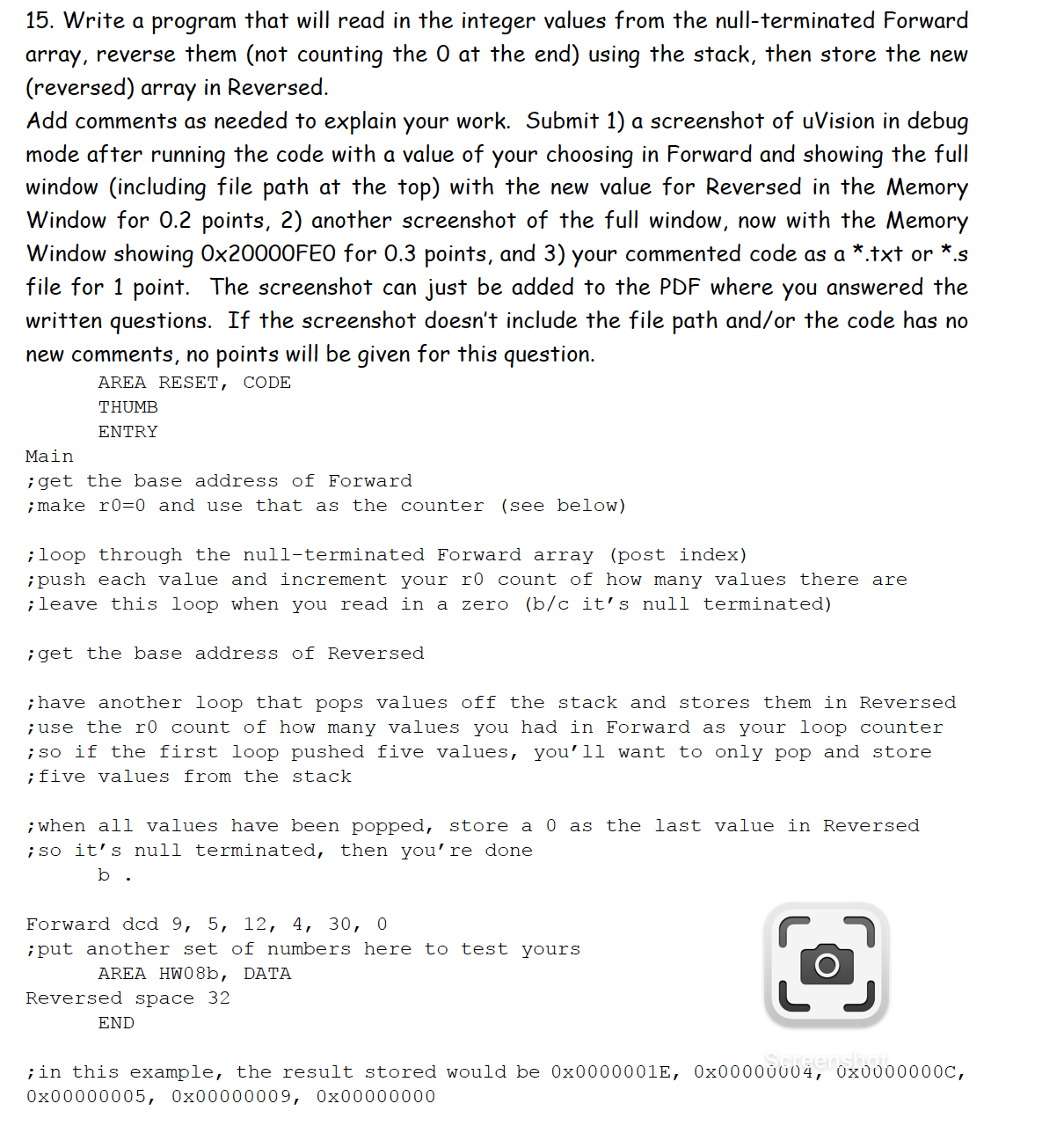 Solved Complete the following based on ARM processing. | Chegg.com